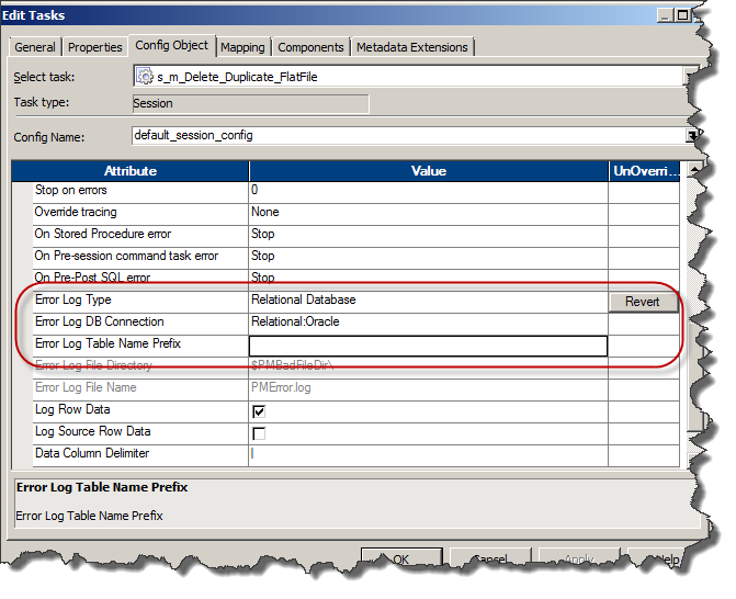 Free Gyaan: Error Tables In Informatica