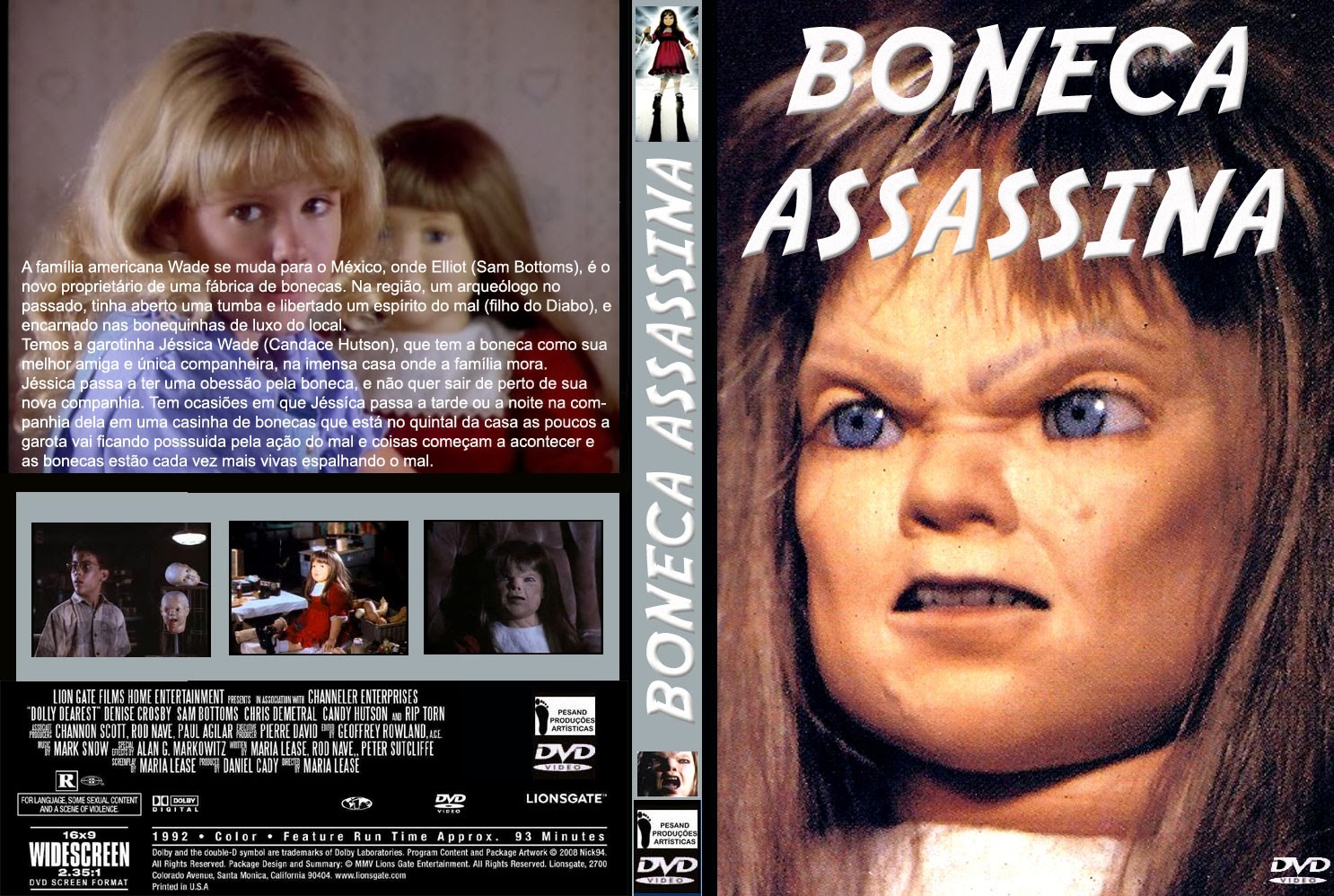CAPAS EM SÉRIE: CAPA DVD - FILME - BONECA ASSASSINA
