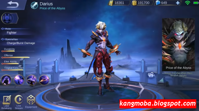 Tanggal Rilis Pendekar Darius Di Server Ori - Mobile Legends