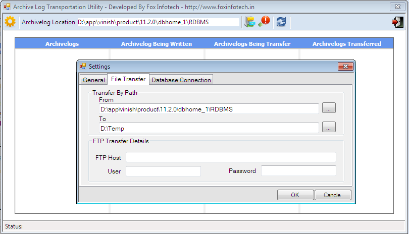 Download Free Oracle Archive Log Transport Utility - foxinfotech.in