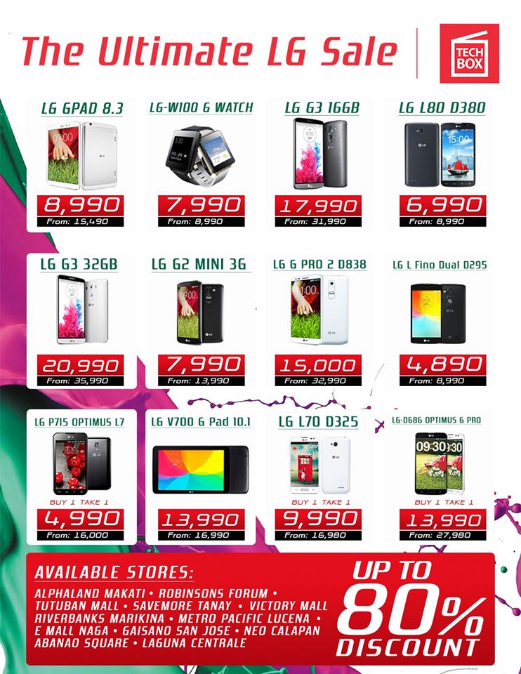 Manila Shopper: Ultimate LG SALE at Techbox: October 2015