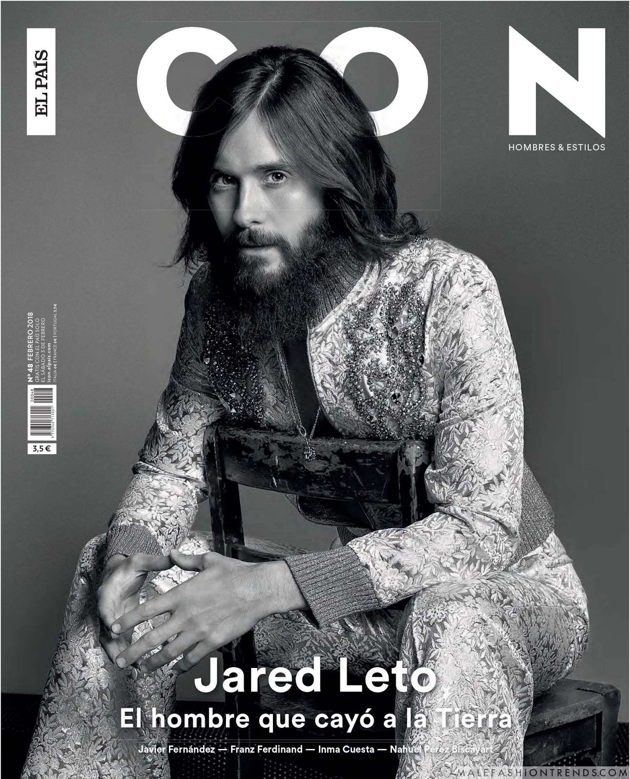 Jared Leto muestra su inconfundible estilo para ICON Magazine