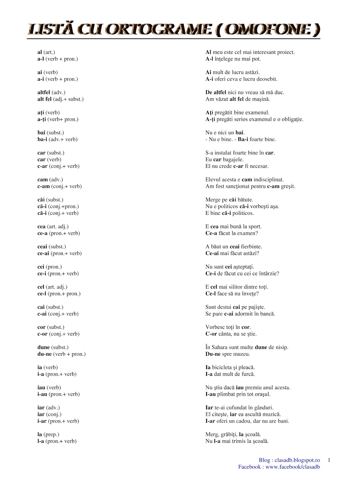 CLASA NOASTRĂ: [ FOTO ] ORTOGRAME (2 )