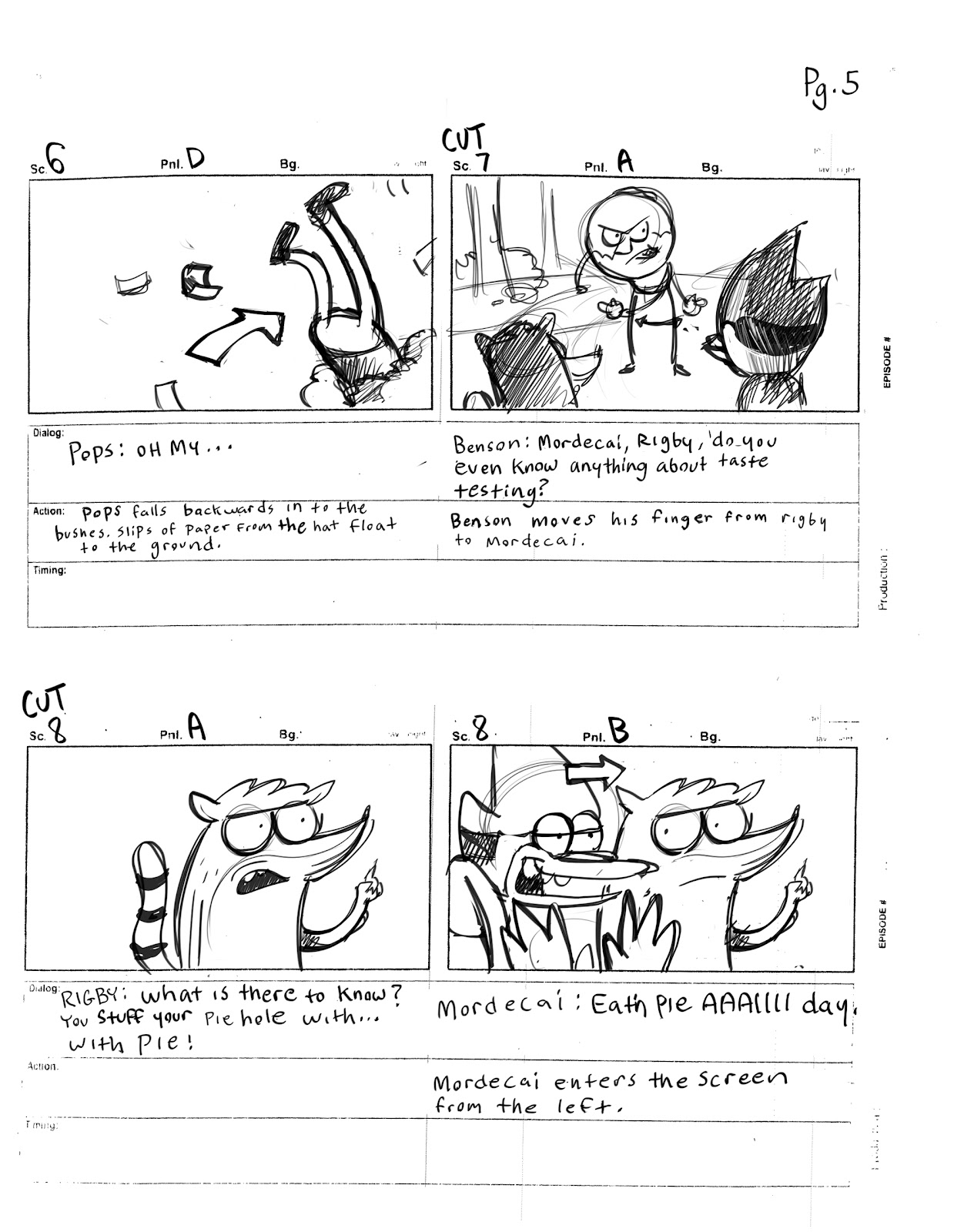 BOARDPEDDLER: Regular Show Storyboards.