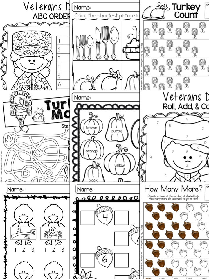 November Quick Print Resources & Activities for Little Learners | The ...
