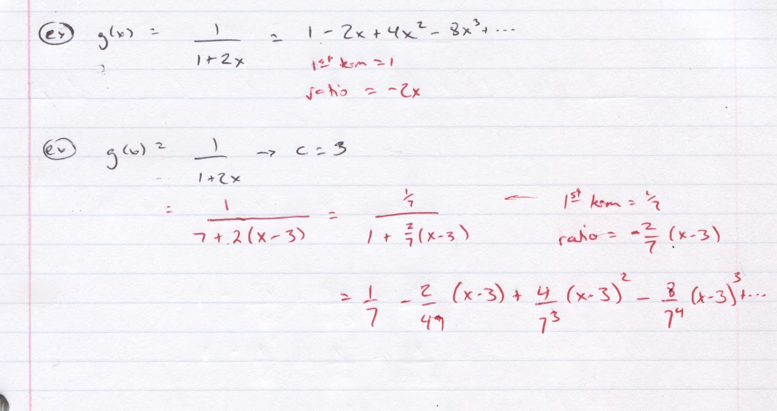 BC Calc 2011-12: Feb 8 - Taylor Series (Geometric Series)