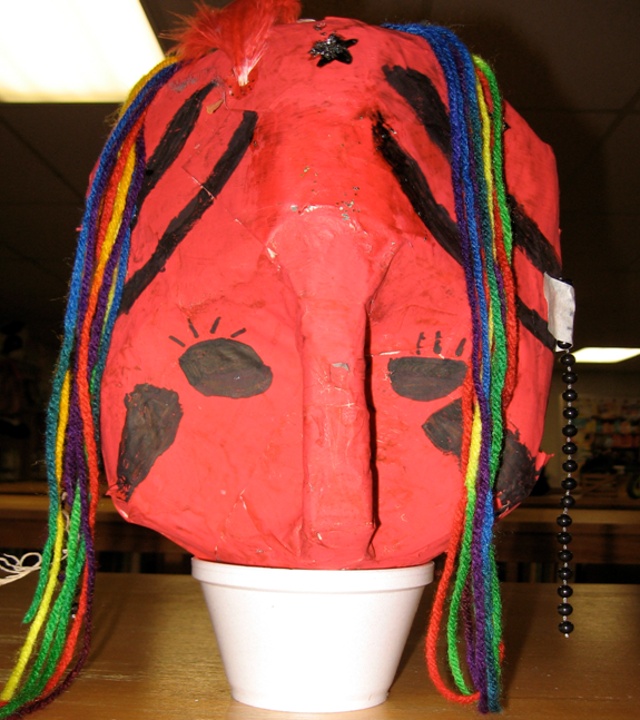 Bright and Shiny Art: African art: Paper Mache Milk Jug Masks