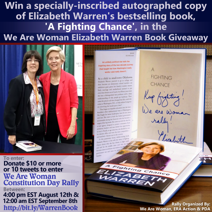 Enter to Win Signed Elizabeth Warren Book - We Are Woman
