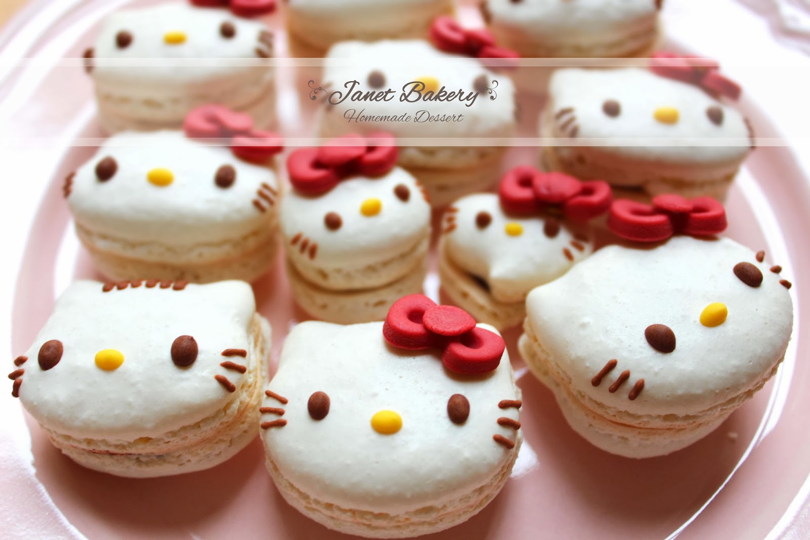 Janet Bakery Homemade Dessert: Hello Kitty Macaron