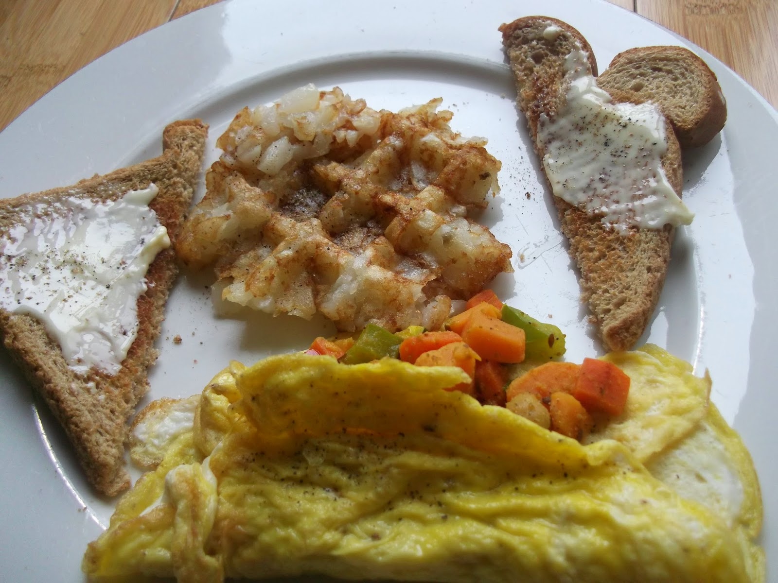 HCF: Western Omelet, Hash brown waffle – American Diner Breakfast