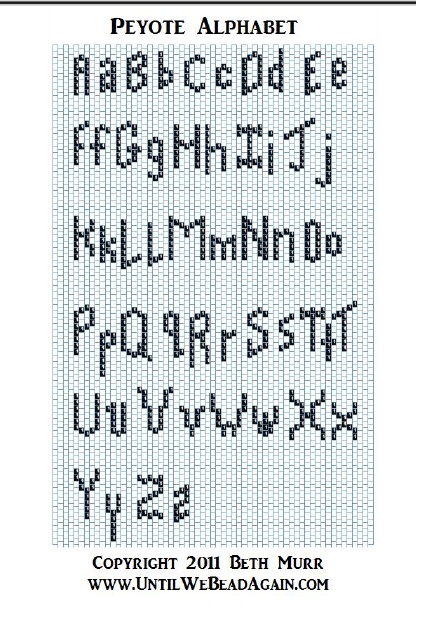 Until We Bead Again, Beth Murr: Free Peyote Alphabet