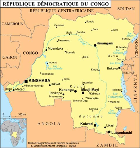MAPAS DA REPÚBLICA DEMOCRÁTICA DO CONGO