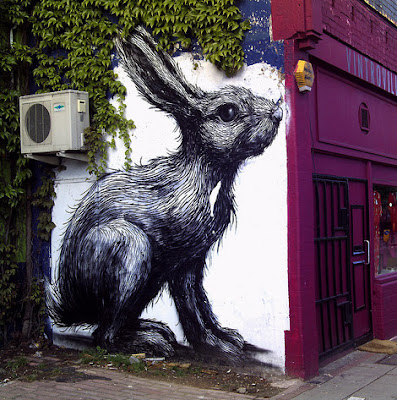 Rabbit Graffiti Art Wallpaper