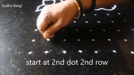 8 by 8 dots rangoli 8-8 dots kolam