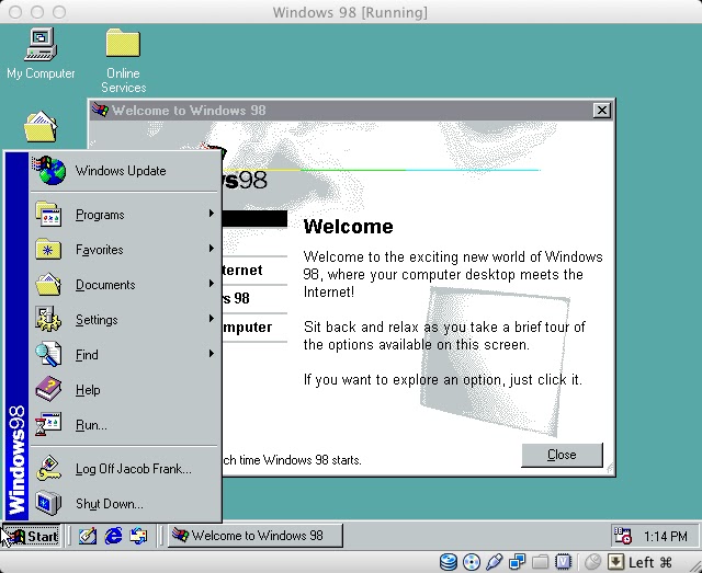 Tech Crack!!: Windows 98 Tour