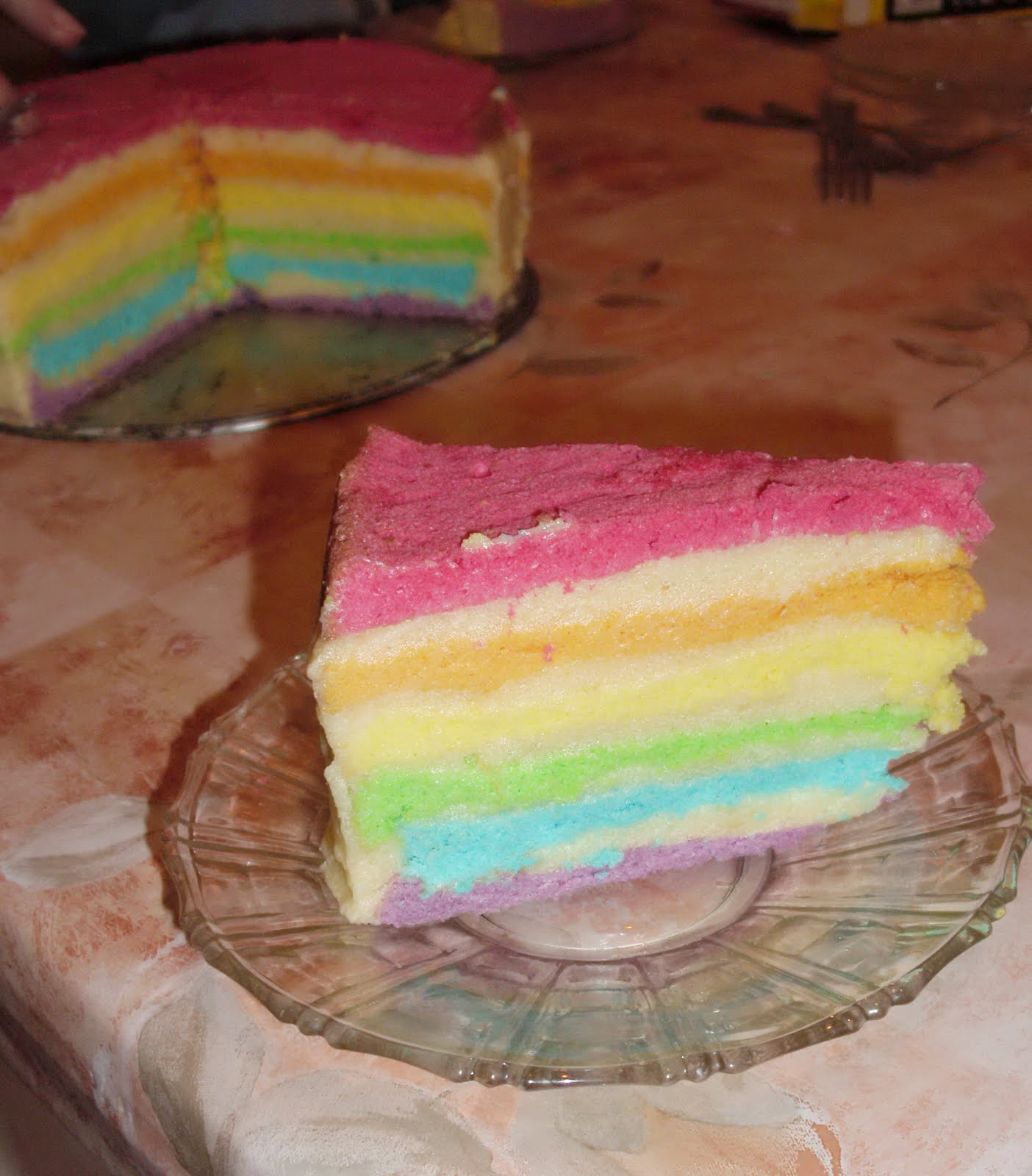 Cilee tortái: Szivárvány torta / Rainbow cake