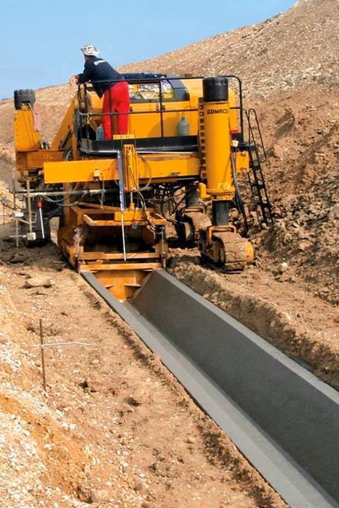Construction Work: road ditch construction equipment