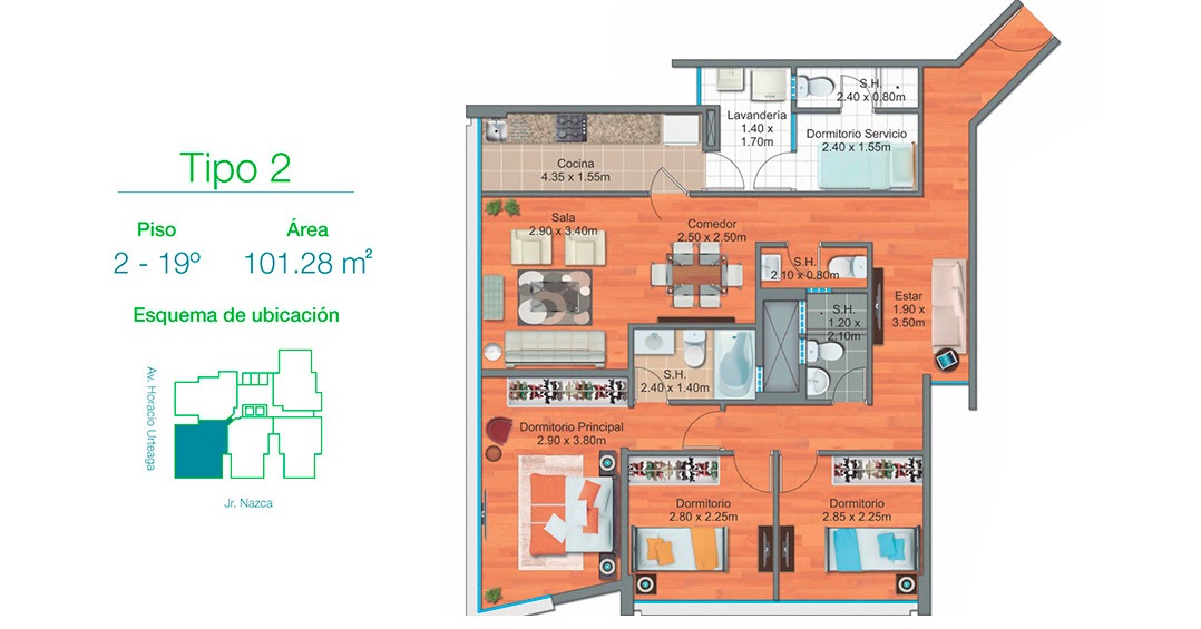 PLANOS DE DEPARTAMENTOS EN 100M2 DE 10M X 10M : PLANOS DE CASAS GRATIS ...