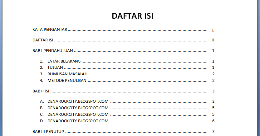 Tutorial Cara Membuat Daftar Isi Cara Mudah Membuat Daftar Isi, Daftar ...