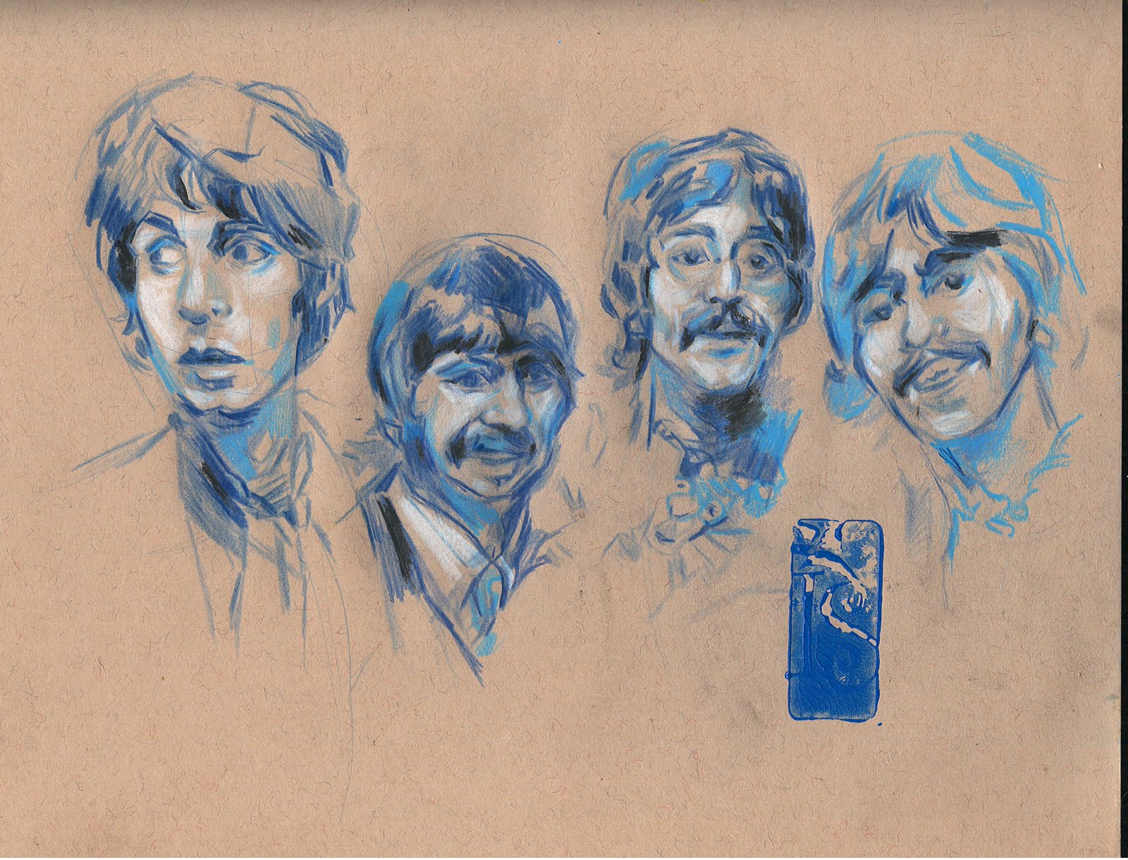 Irene Sekersky's art: Beatles sketch