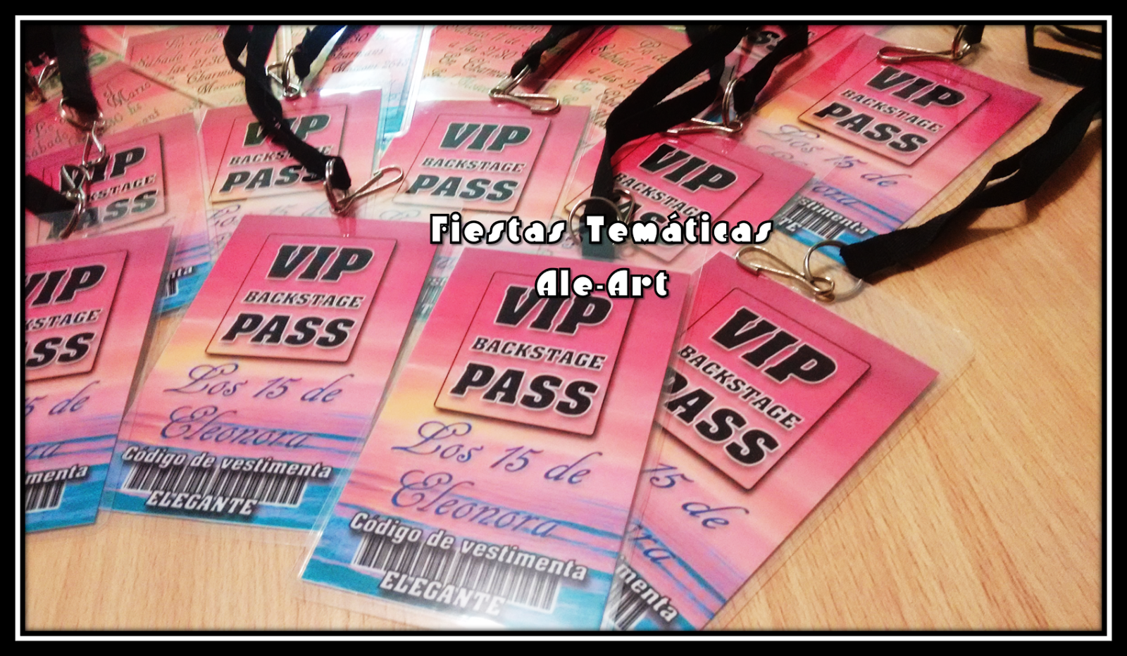 Invitaciones Pase Vip y Credencial Tarjeta, Plastificadas