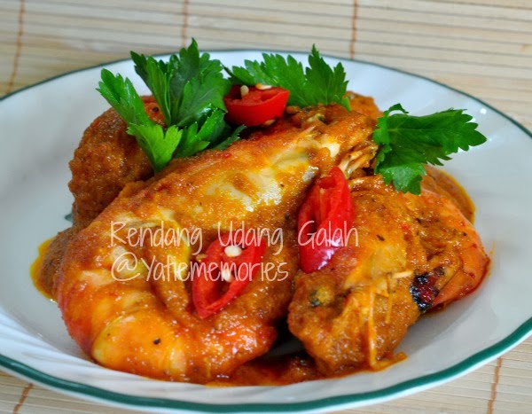 Rendang Udang Galah Enak Simple - Resepi Makanan Masakan Simple Sedap
