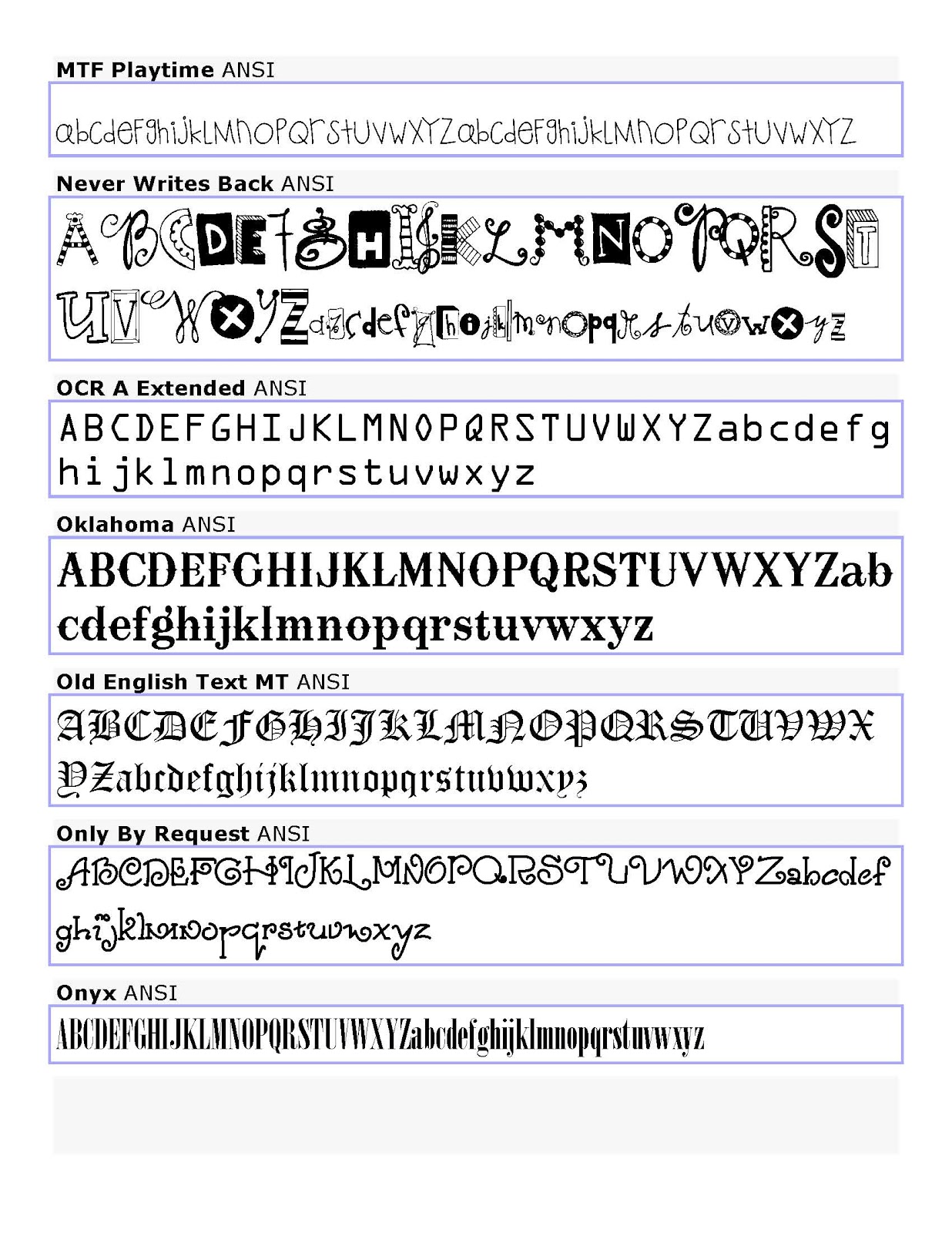 Crafts with a Side of You: Vinyl Lettering font selection