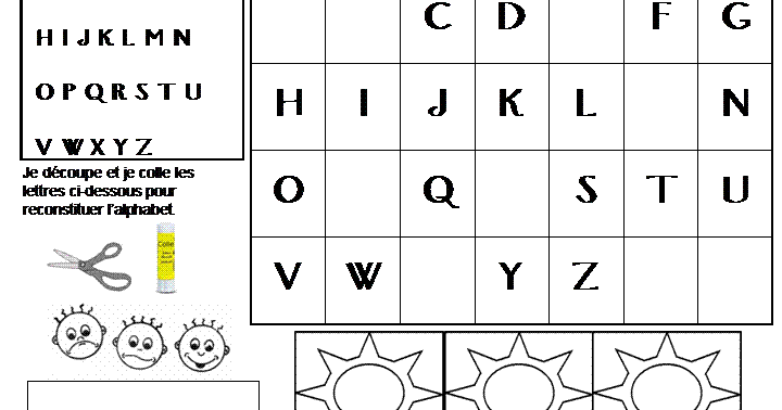 Maternelle: Alphabet à trous