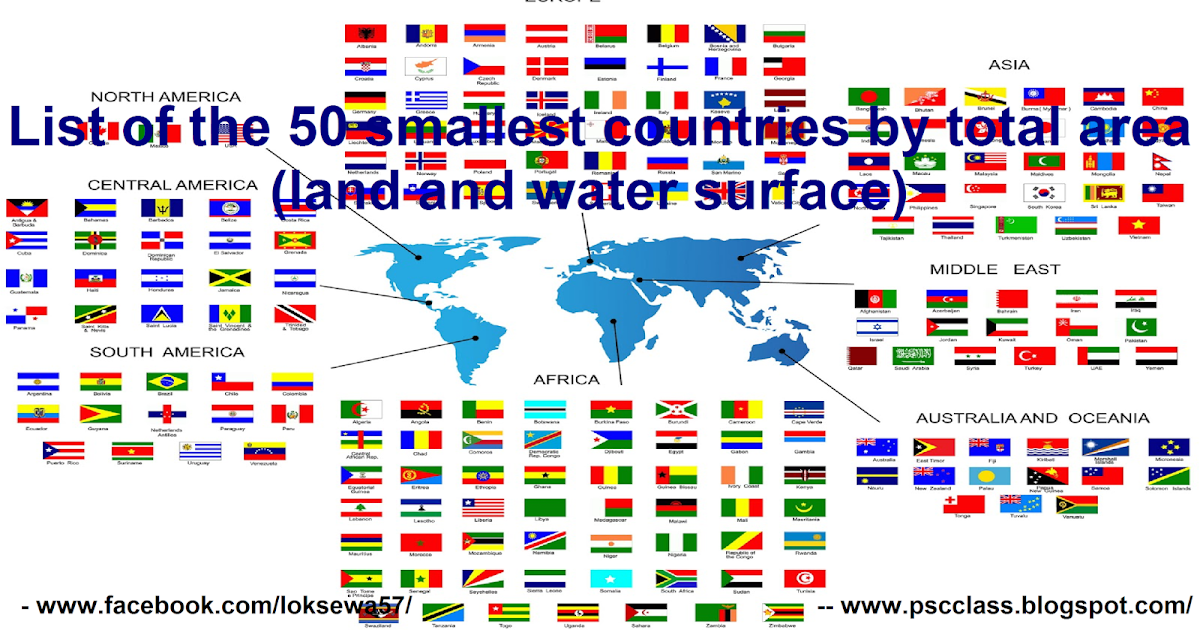 विश्वका सबै भन्दा साना ५० देशहरु(List of the 50 smallest countries by ...