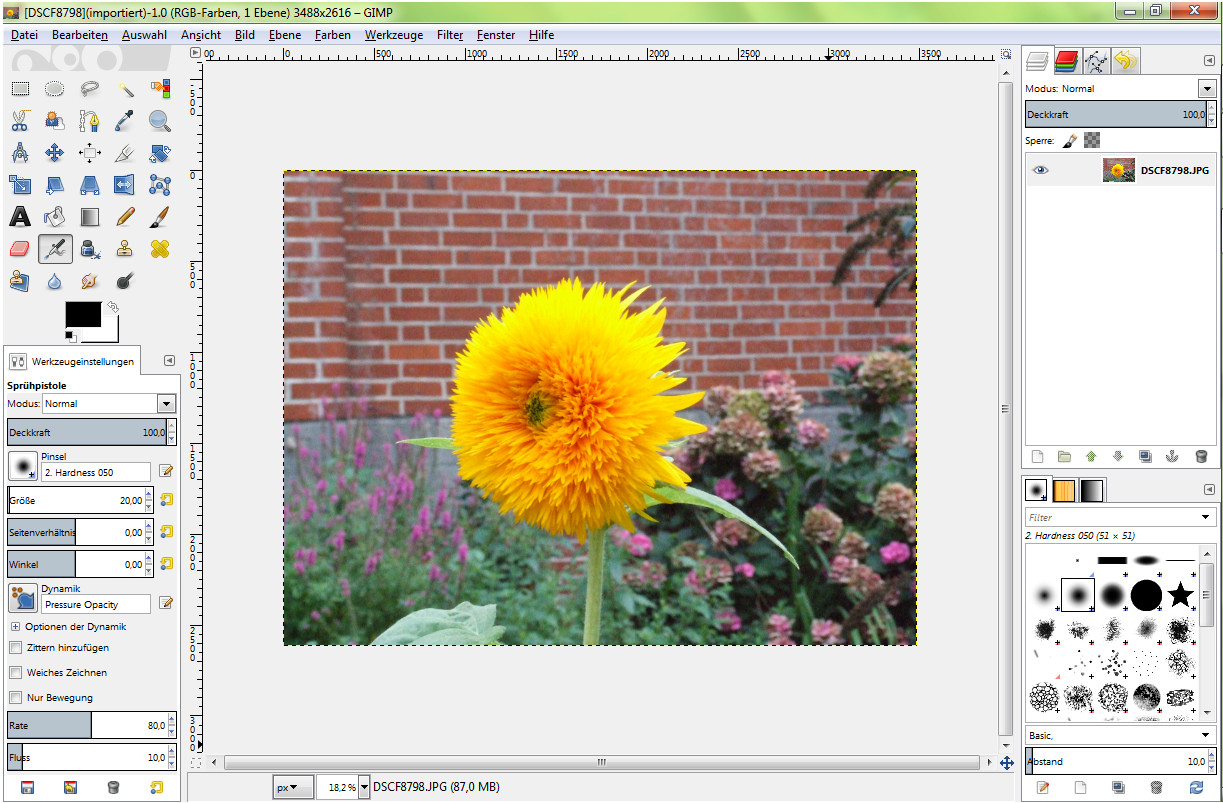 Welt in Fotos: GIMP 2.8 - S/W mit Farbe -Tutorial