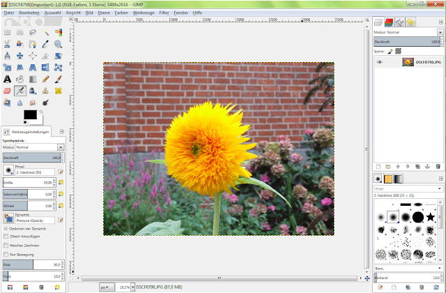 Welt in Fotos: GIMP 2.8 - S/W mit Farbe -Tutorial
