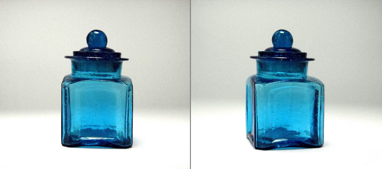 PATINA ANTIK: BLUE GLASS STORAGE JAR
