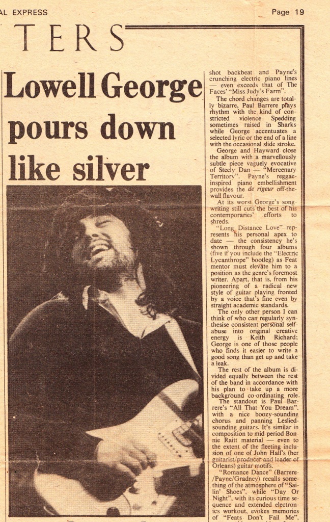 Bang The Drum All Day: When Lowell George was the future of rock 'n' roll