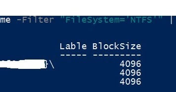 Database Administrator's World: Disk block size with PowerShell