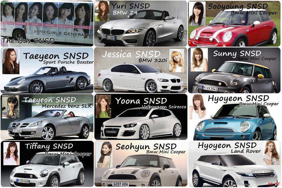 My K-Pop Database: Collective post - SNSD's cars