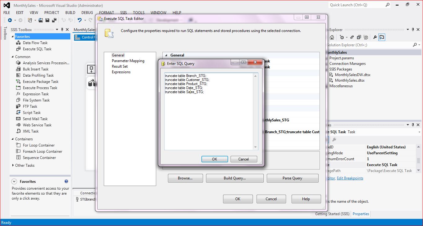 Data World: Sample Data Warehouse Using SSMS and SSIS