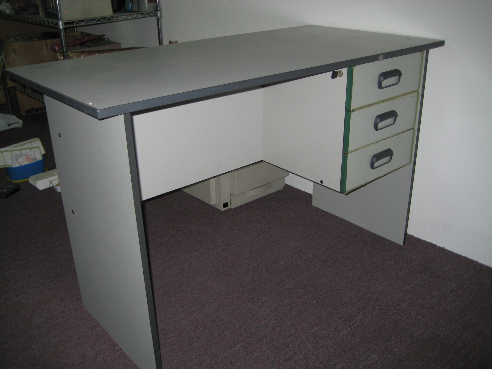 Recycle Mart Penang: Clerical Table with Hanging Pedestal 4feet