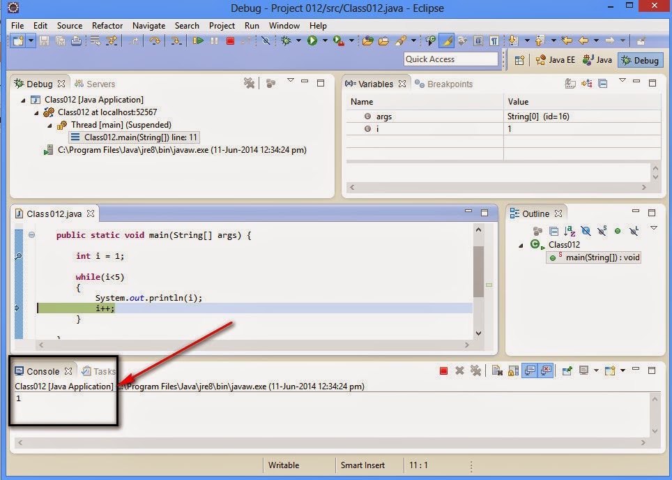 Selenium-By-Arun: 164. Debugging the Java Programs in Eclipse IDE