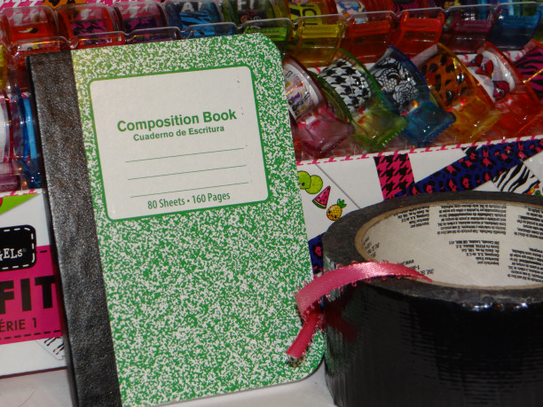 Don't Eat the Paste: Tapeffiti decorated mini-comp book