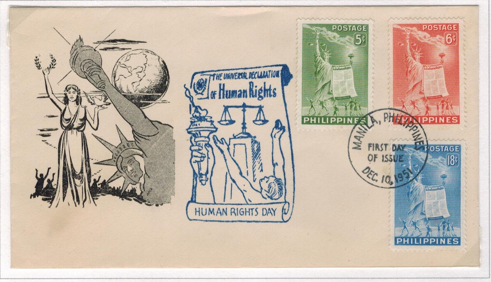 Philippine Republic Stamps : 1951 Universal Declaration of Human Rights