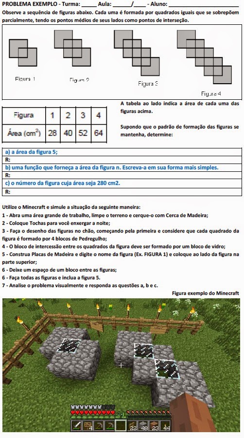 Programação, Informática e Educação: Minecraft na Aula de Matemática
