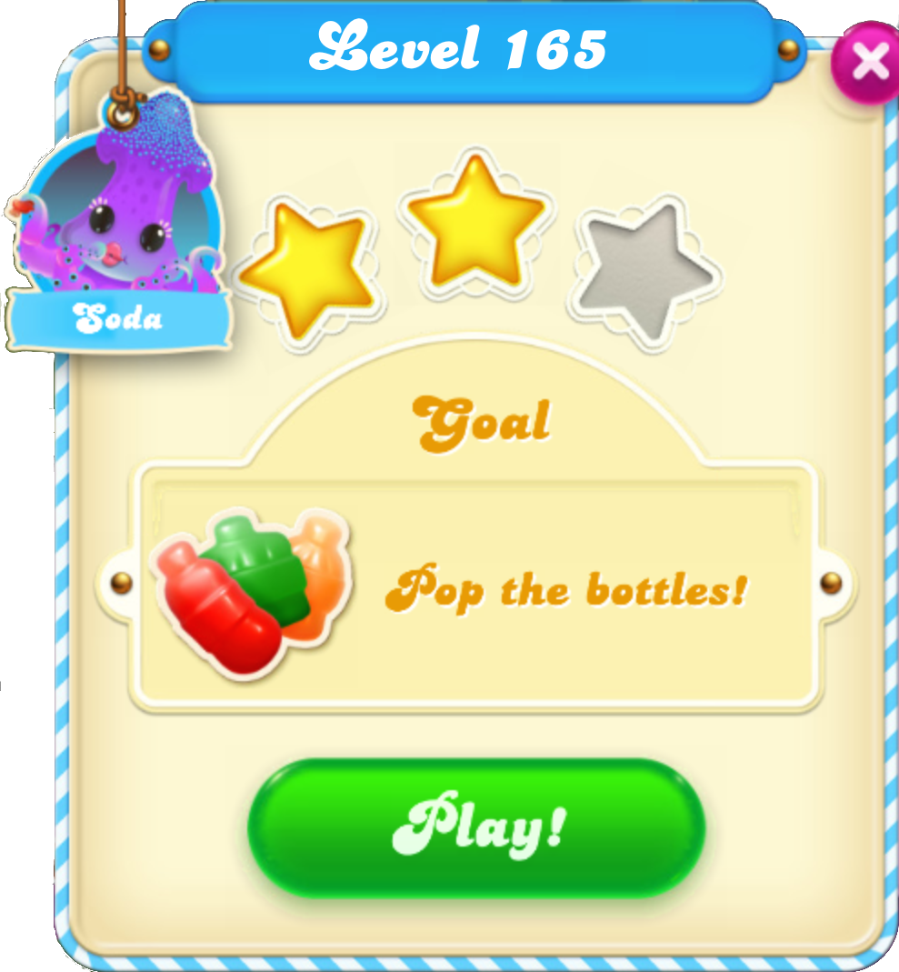 Candy And Crush Soda : Candy Crush Soda Saga Level 165