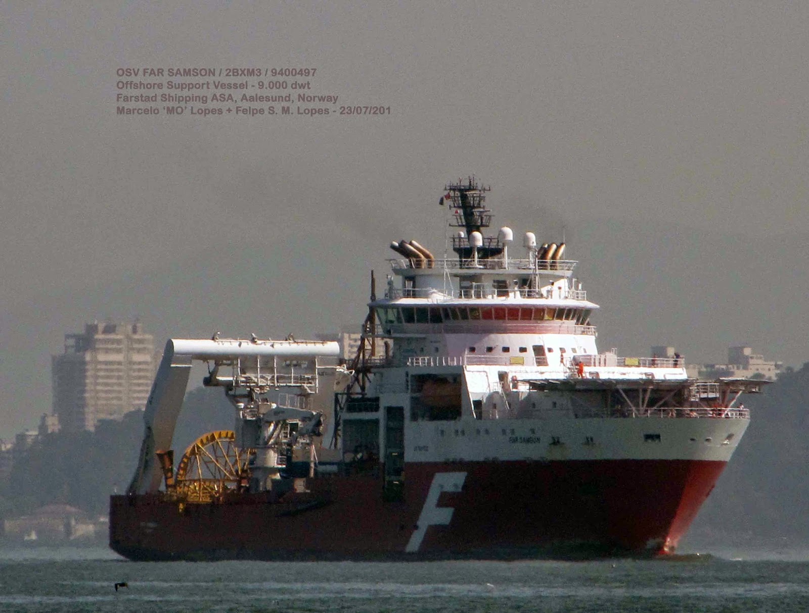 Santos Shiplovers: OSV Far Samson / 2BXM3 - Primeira escala no porto ...