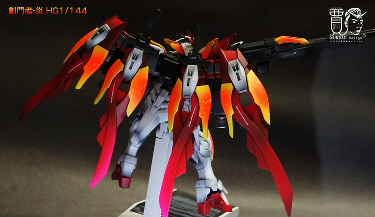 Painted Build: HGBF 1/144 Wing Gundam Zero Honoo