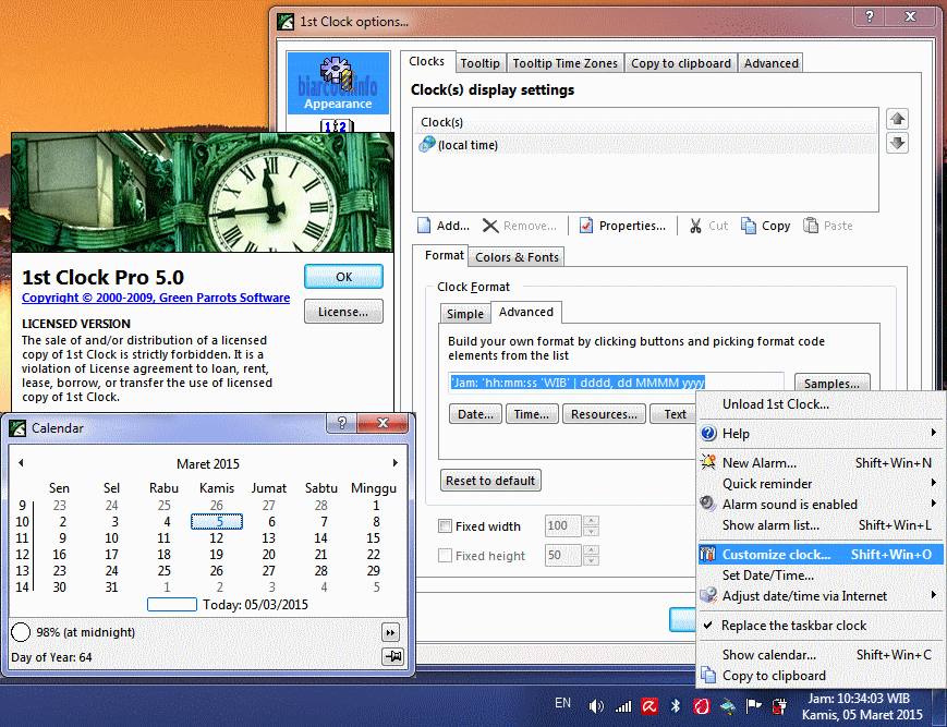cara menampilkan kalender di desktop windows 10 - Teknoid