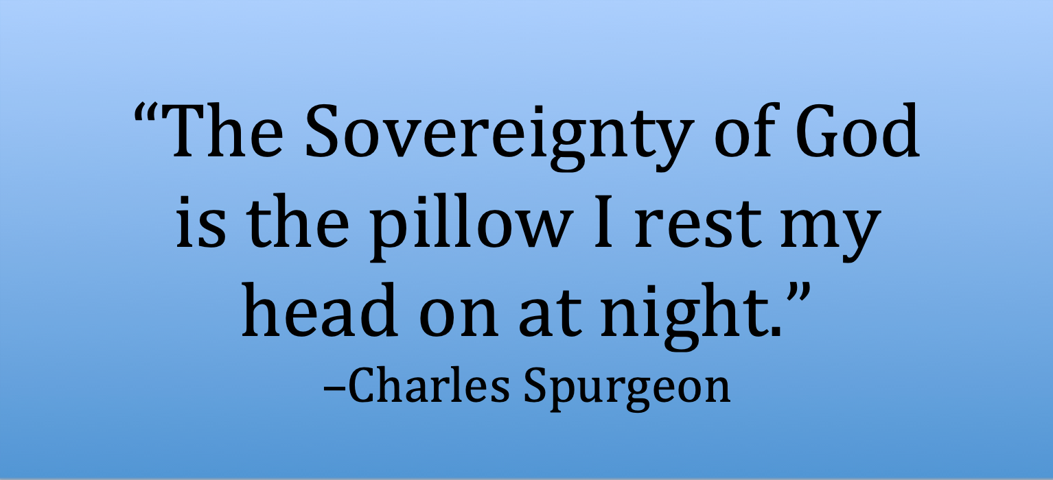 Shower Wisdom: THE SOVEREIGNTY OF GOD