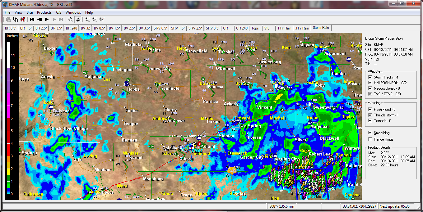 Rainfall Totals Friday.