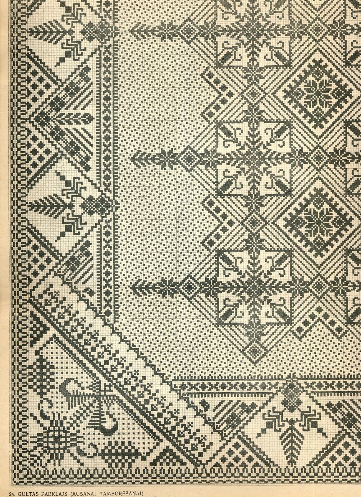 FolkCostume&Embroidery: Designs by Ž. Ventaskrasts, Latvia