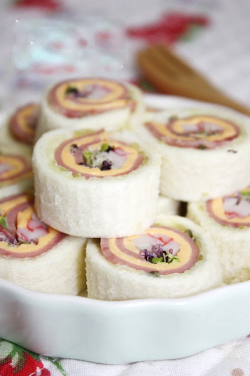 Sushi Menus: Rolled white bread sandwich Sushi style-in another ...