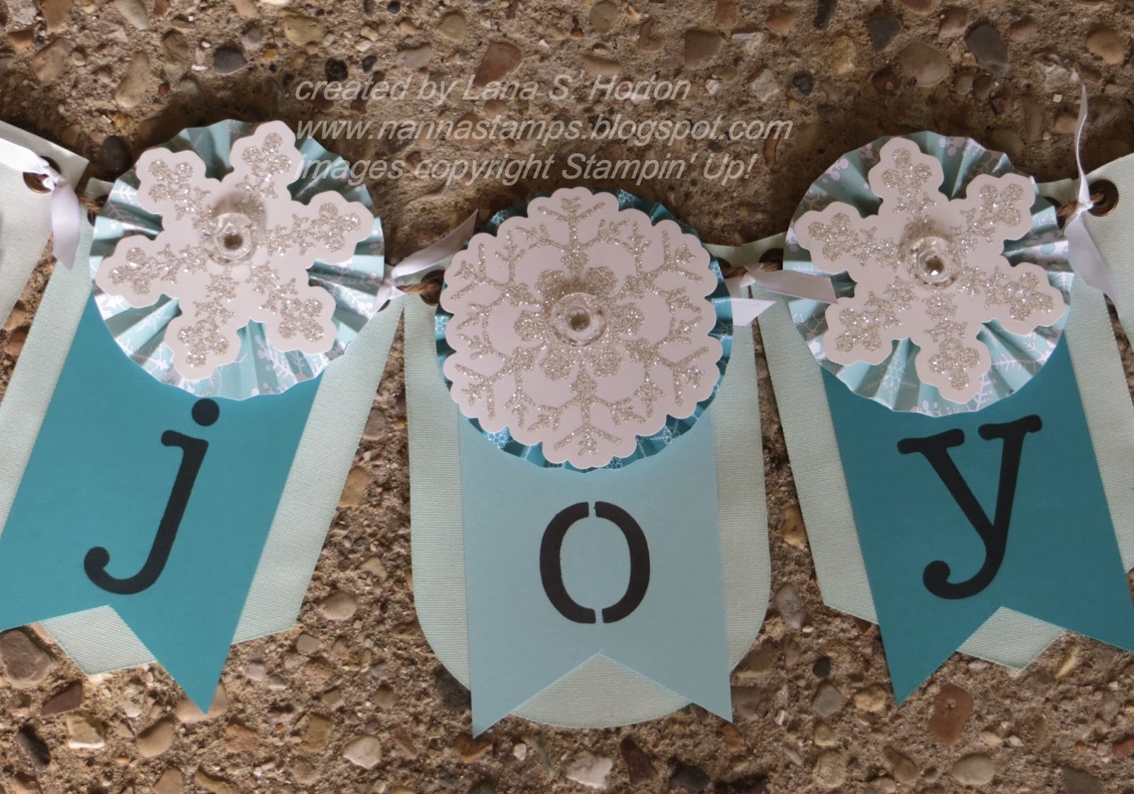 Stamping with Nanna: My 'Joy' Banner... a Closer Look